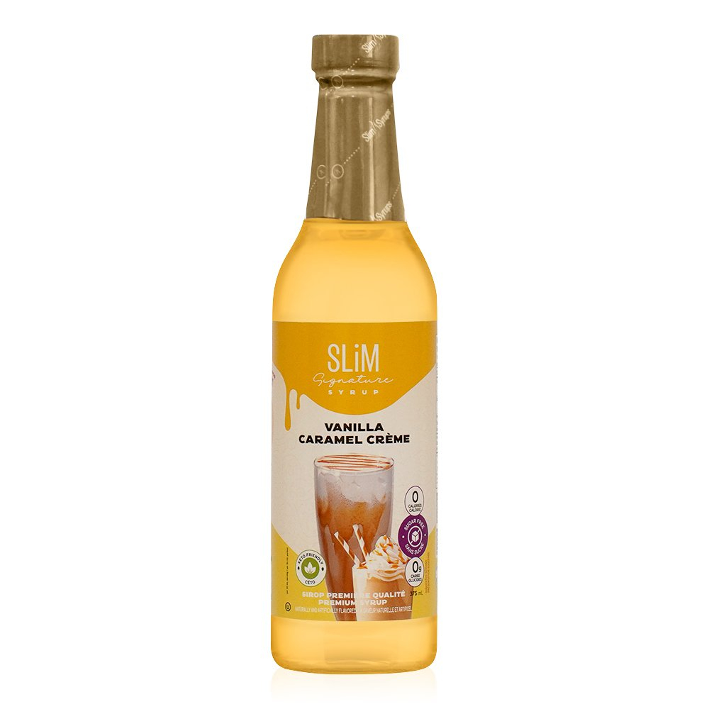 Sugar Free Vanilla Caramel Crème Syrup | Slim Syrups Canada
