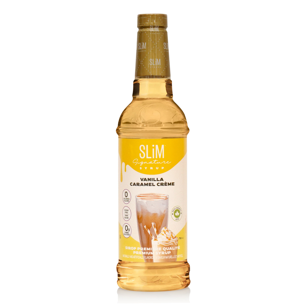 Sugar Free Vanilla Caramel Creme Syrup | Slim Syrups Canada